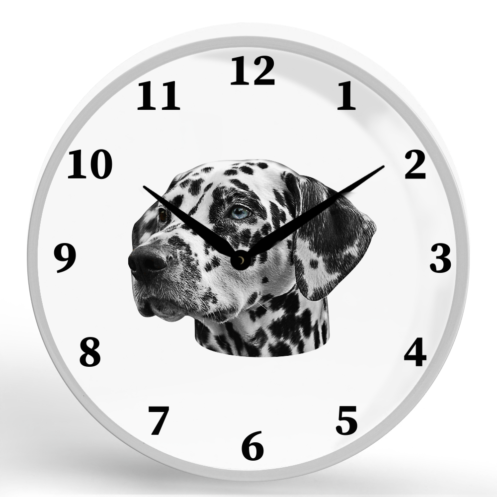 Dalmatian Round Framed Wall Clock 11.75" — The Full Color Company