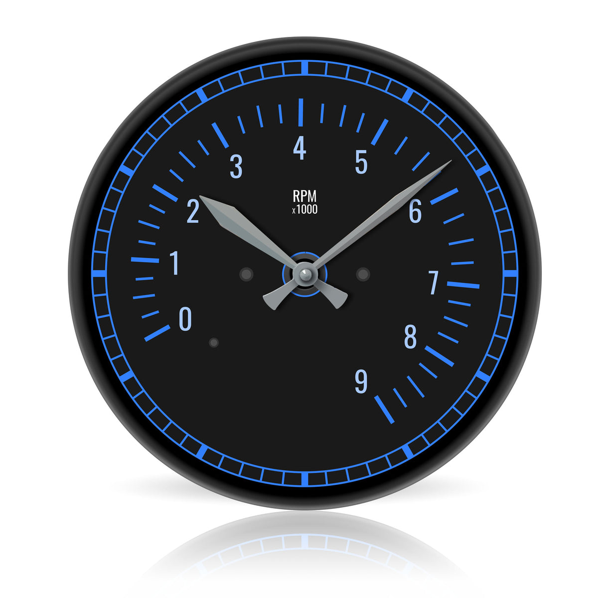 Tachometer Round Acrylic Wall Clock 10.75" — The Full Color Company